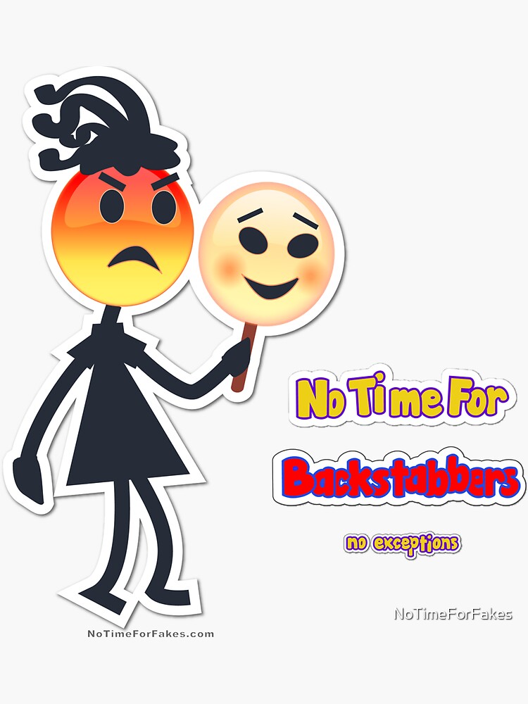 Pegatina «Backstabber Girl Emoji» de NoTimeForFakes | Redbubble