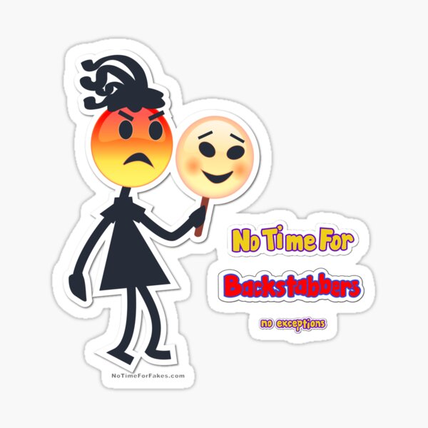"Backstabber Girl Emoji" Sticker for Sale by NoTimeForFakes | Redbubble