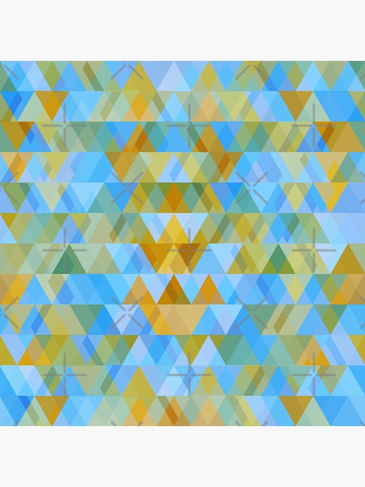 "Pattern of triangles in beach tones with overlay" Art Print by ...