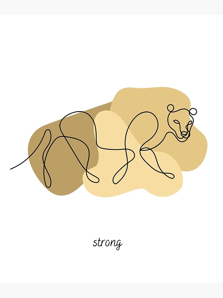 "strong leo line art" Poster for Sale by duddleshop | Redbubble