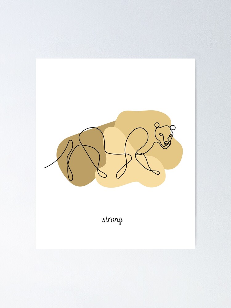 "strong leo line art" Poster for Sale by duddleshop | Redbubble