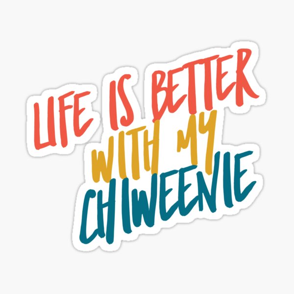 "Chiweenie" Sticker for Sale by CharlyB | Redbubble
