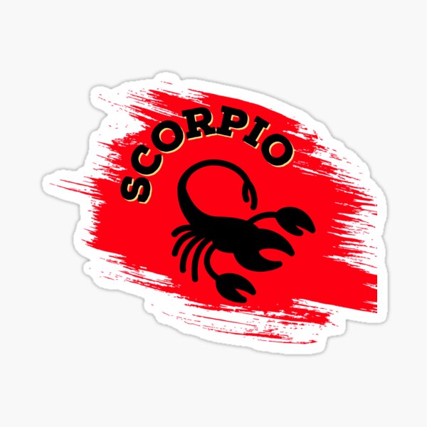"Scorpio Zodiac sign Design Print cloths and accessories" Sticker for ...