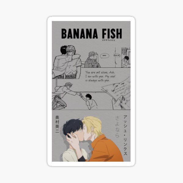 "Eiji Okumura Ash Lynx - Banana Fish poster" Sticker for Sale by ArtAndDesignA | Redbubble