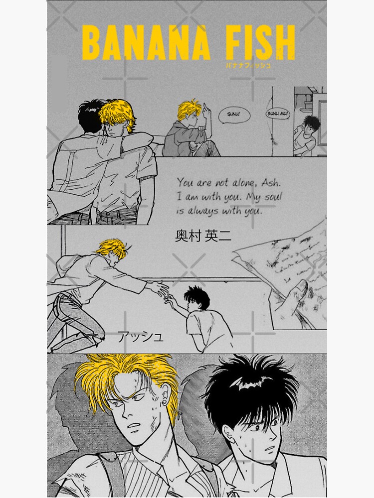 "Eiji Okumura Ash Lynx - Banana Fish poster" Sticker for Sale by ArtAndDesignA | Redbubble