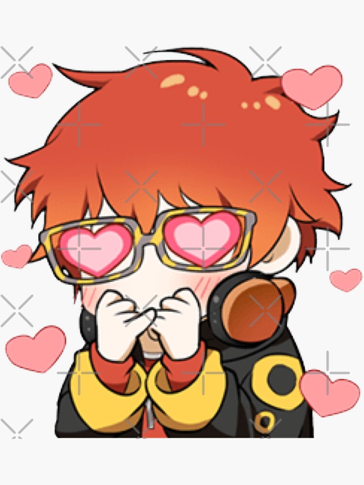 "mystic messenger: 707 emoticon (+ larger design)" Sticker for Sale by ...