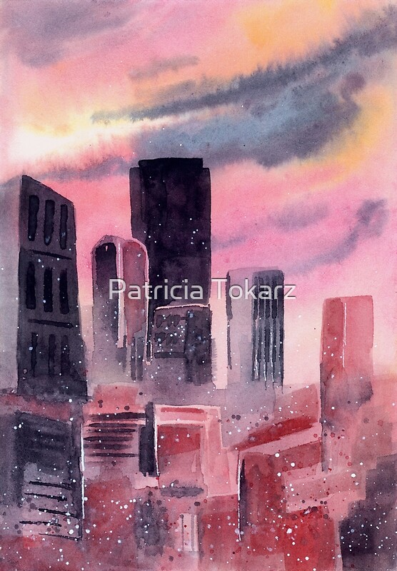 "Townscape - Watercolour Painting" by Patricia Tokarz | Redbubble