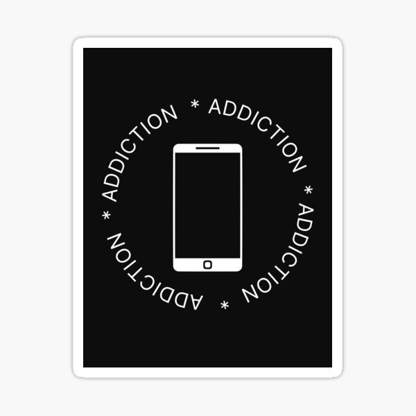 "Mobile Phone Addiction Motive" Sticker for Sale by WarmestSmile ...