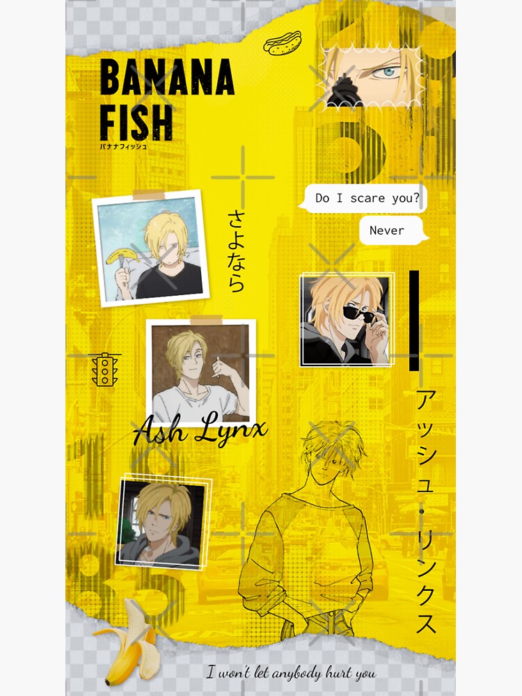 "Ash Lynx - Banana Fish poster" Sticker for Sale by ArtAndDesignA | Redbubble