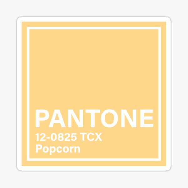 "pantone 12-0825 TCX Popcorn" Sticker for Sale by princessmi-com ...