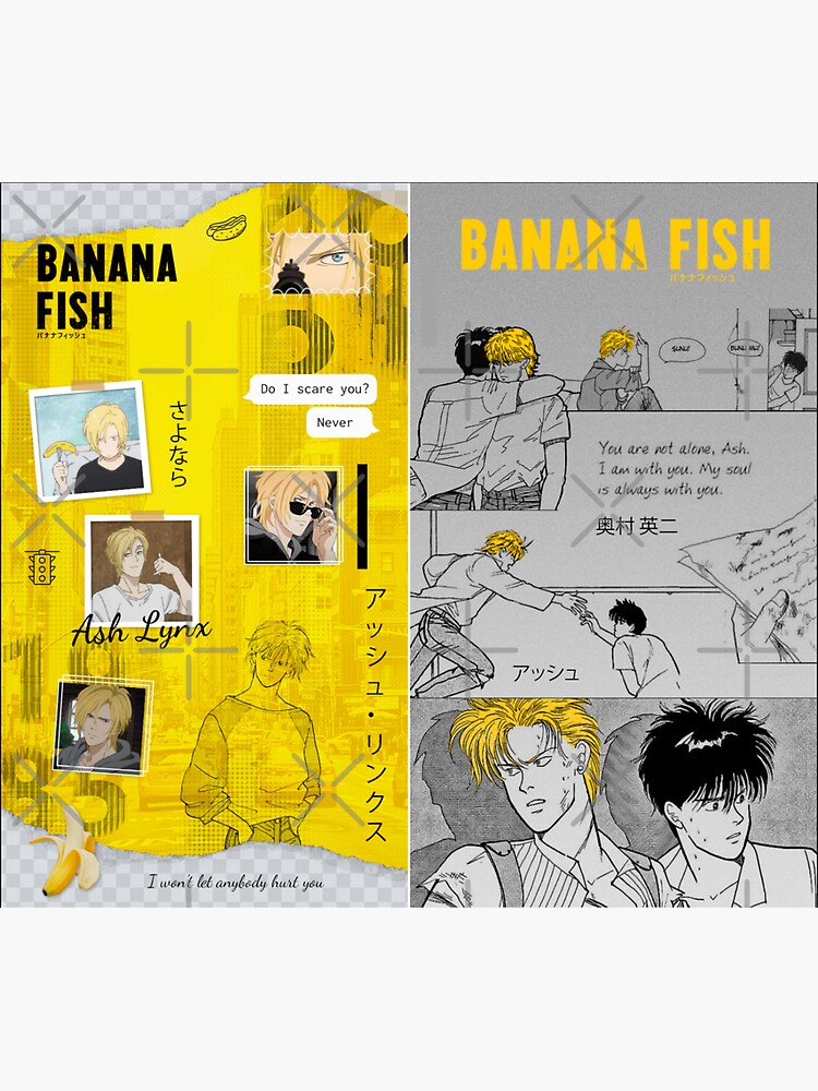 "Ash Lynx Eiji Okumura - Banana Fish poster" Sticker for Sale by ArtAndDesignA | Redbubble