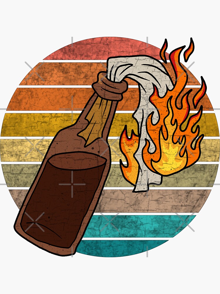 "Molotov cocktail" Sticker for Sale by ValentinaHramov | Redbubble