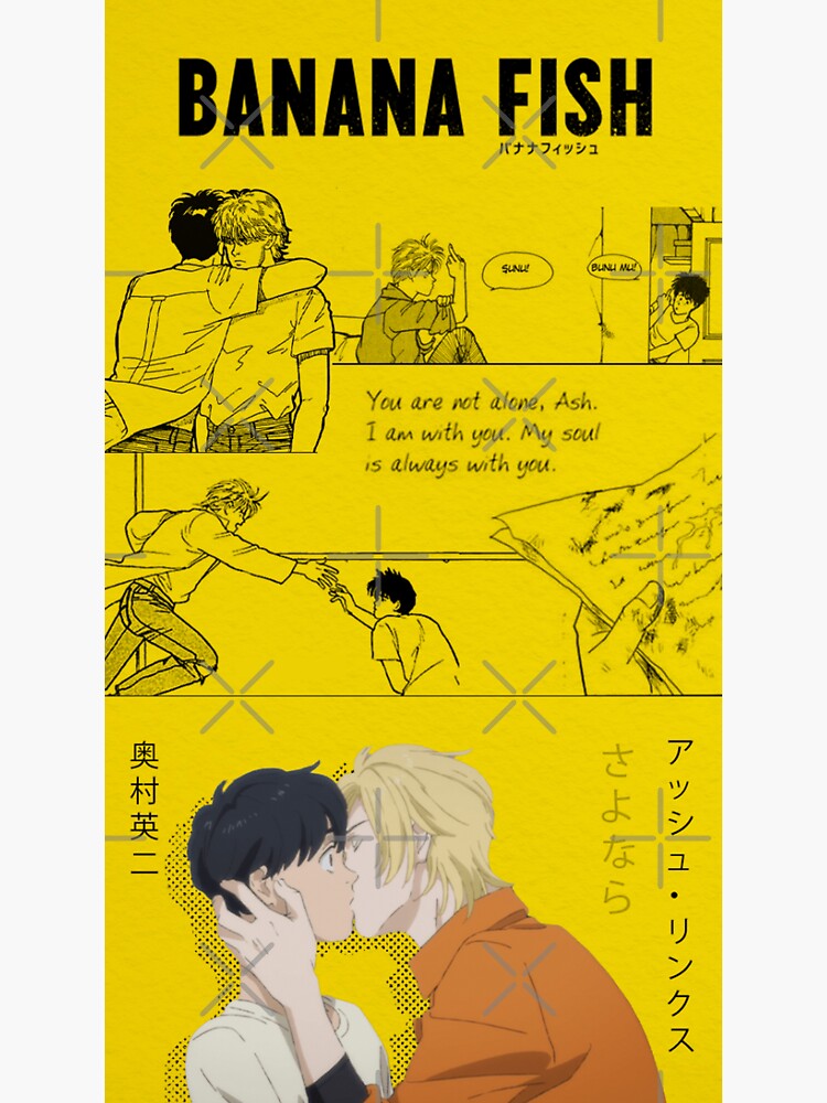 "Eiji Okumura Ash Lynx - Banana Fish poster" Sticker for Sale by ArtAndDesignA | Redbubble