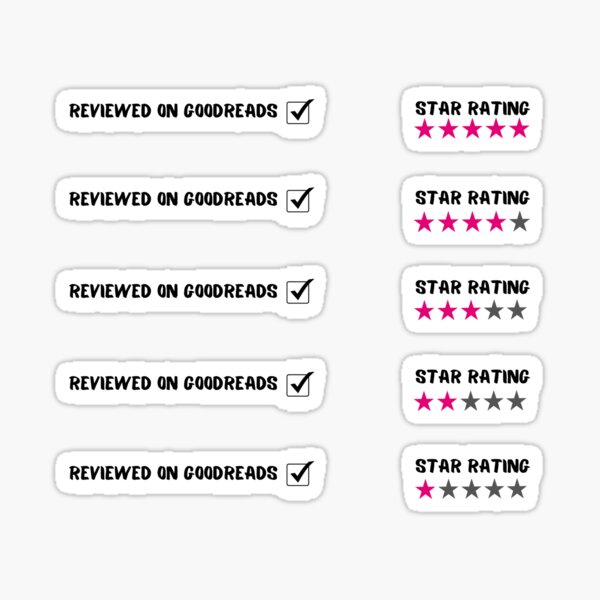 "Review and star rating stickers" Sticker for Sale by marlynlove ...