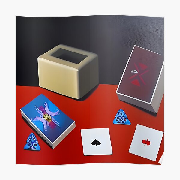 "Surrealist Card Playing Still Life" Poster for Sale by SurrealStunning ...