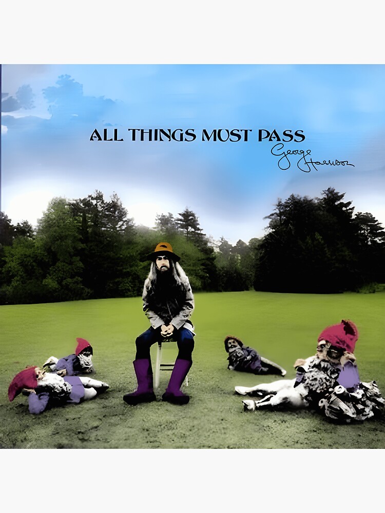 "All Things Must Pass album picture with three boys" Sticker for Sale ...