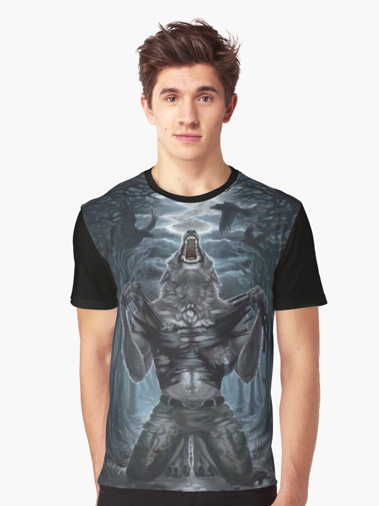 "werewolf ripping shirt meme " Graphic T-Shirt for Sale by Reo12 ...