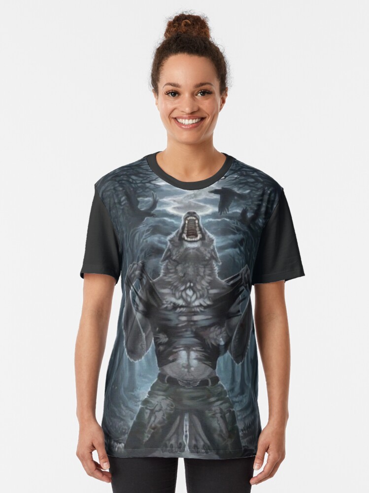 "werewolf ripping shirt meme " Graphic T-Shirt for Sale by Reo12 ...