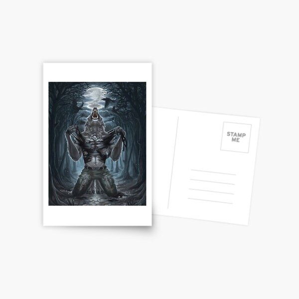 "werewolf ripping shirt meme " Postcard for Sale by Reo12 | Redbubble