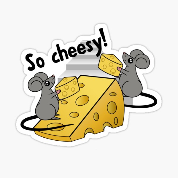 "So cheesy" Sticker for Sale by RockBeeDesigns | Redbubble