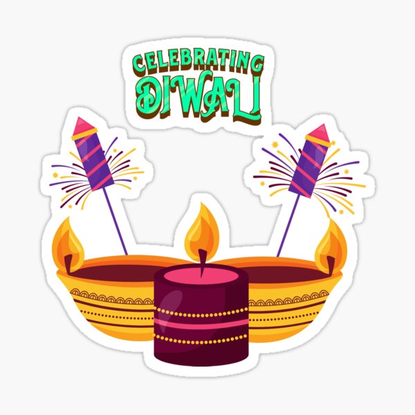 "DIWALI CELEBRATION" Sticker for Sale by Galaxy8999 | Redbubble