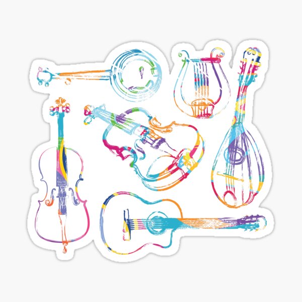 "String Musicians" Sticker for Sale by evisionarts | Redbubble