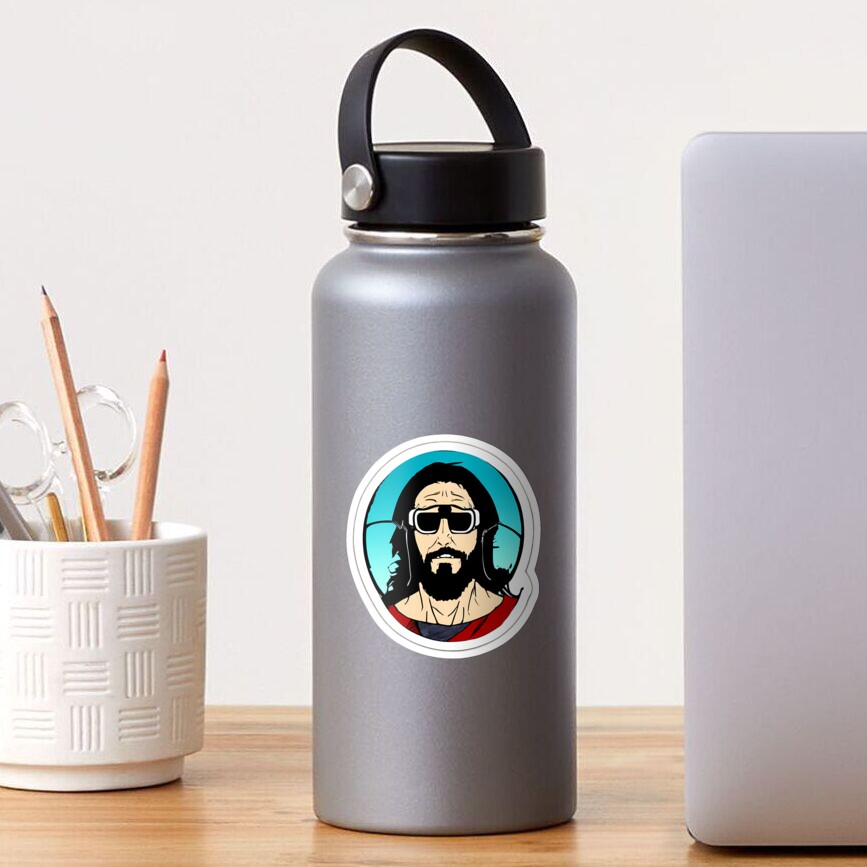 "Tech Jesus Christ Wearing AR Glasses VR Headset " Sticker for Sale by ...