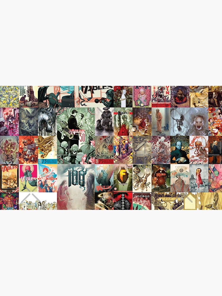 "fables, cover, collage,snow white,bigby wolf,boy blue,beauty,beast ...