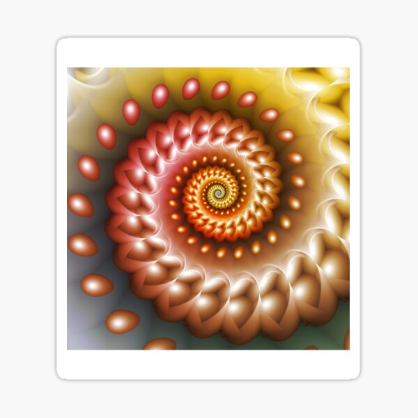 "Shiny Peach Shell" Sticker for Sale by pinkal | Redbubble