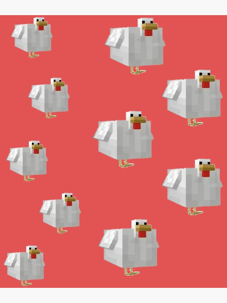 " 10 fat minecraft chickens pack " Poster for Sale by RickSchoen ...