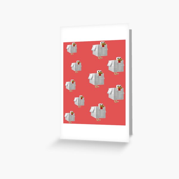 " 10 fat minecraft chickens pack " Greeting Card for Sale by RickSchoen ...
