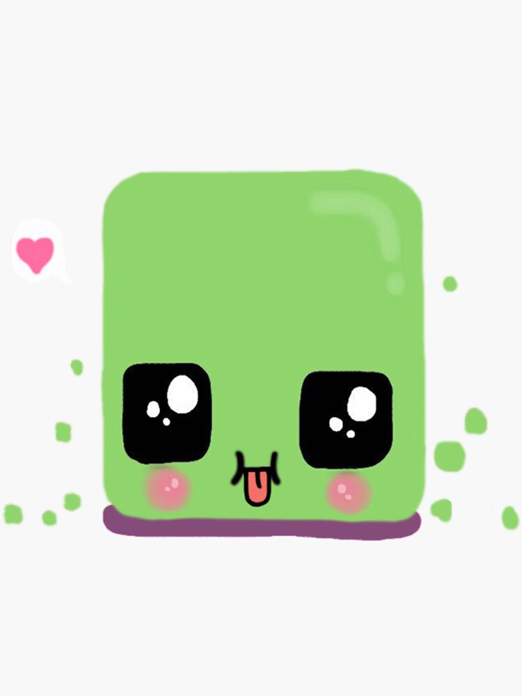 " Cute slime || Minecraft ArtWork ||" Sticker for Sale by RickSchoen ...