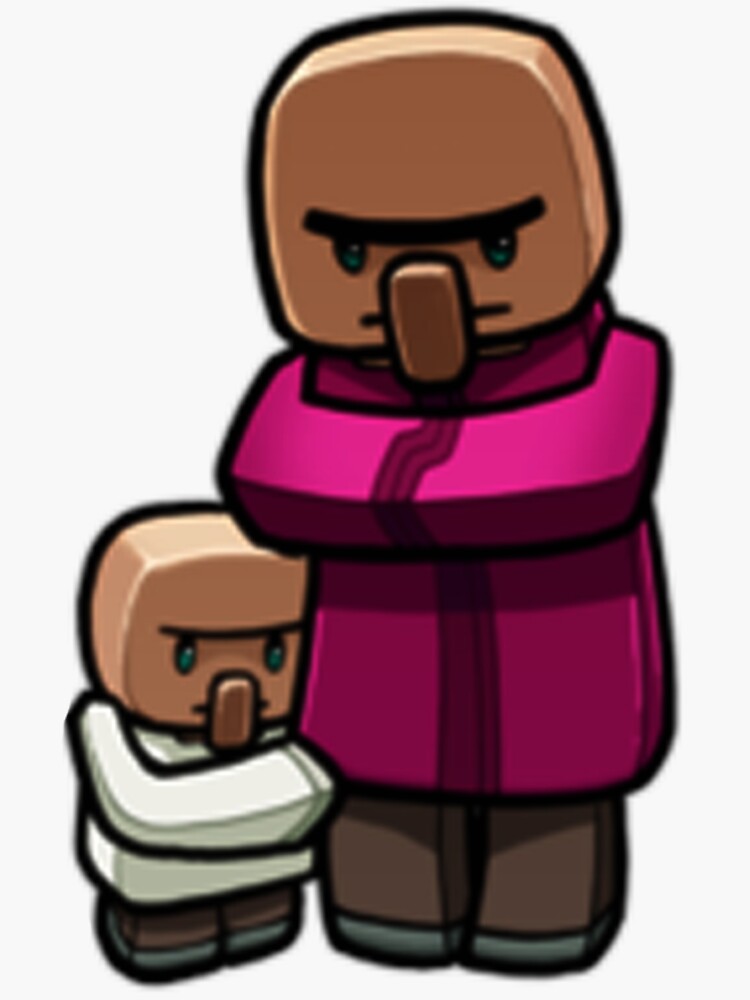 "Adorable villagers || Minecraft ArtWork ||" Sticker for Sale by ...