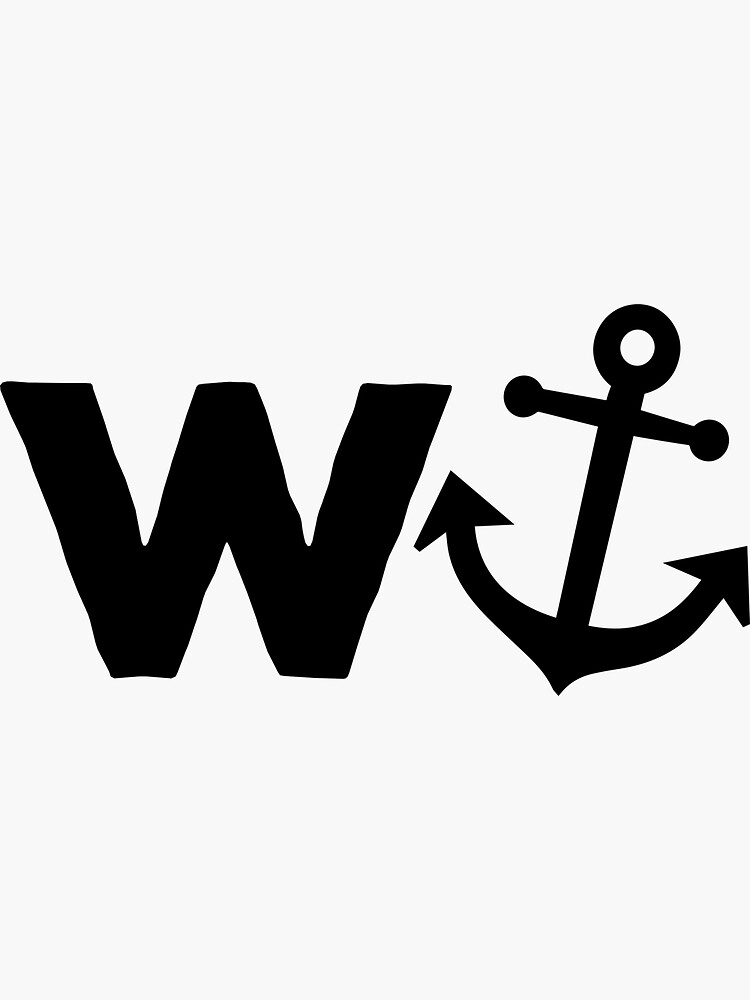 "Wanchor W Anchor " Sticker for Sale by GeeksUnique | Redbubble