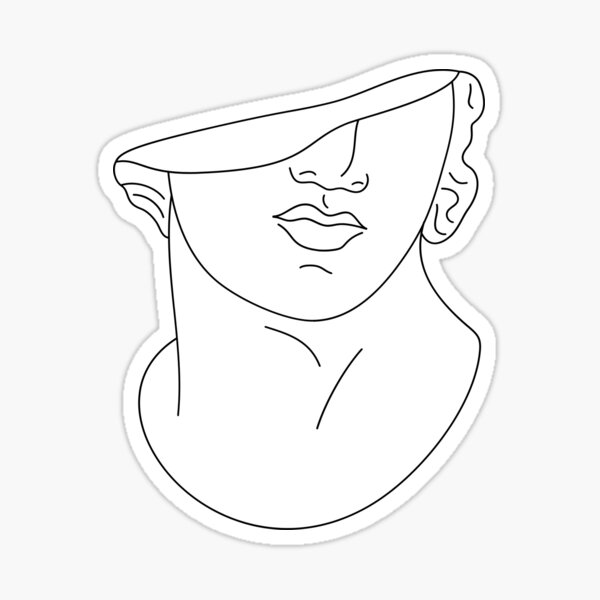 "Statue of David - Tattoo Minimalist" Sticker for Sale by MGStore76 ...