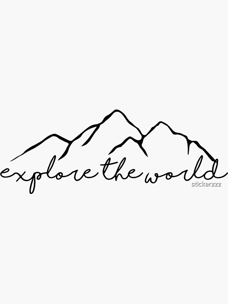 "Explore the World sticker" Sticker for Sale by stickerzzz | Redbubble