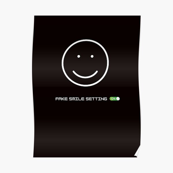 "Fake Smiley Face" Poster for Sale by deboblom | Redbubble