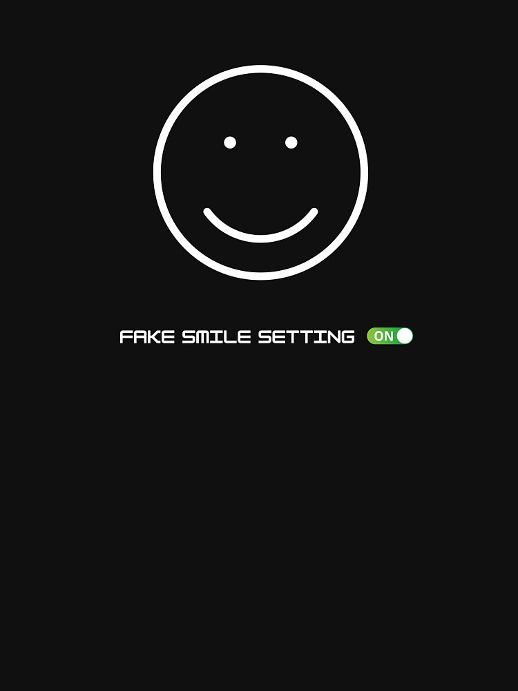 "Fake Smiley Face" T-shirt for Sale by deboblom | Redbubble | fake ...