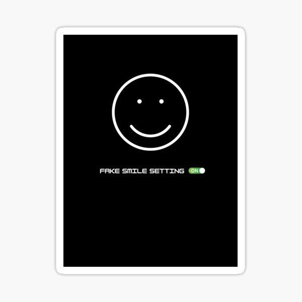 "Fake Smiley Face" Sticker for Sale by deboblom | Redbubble