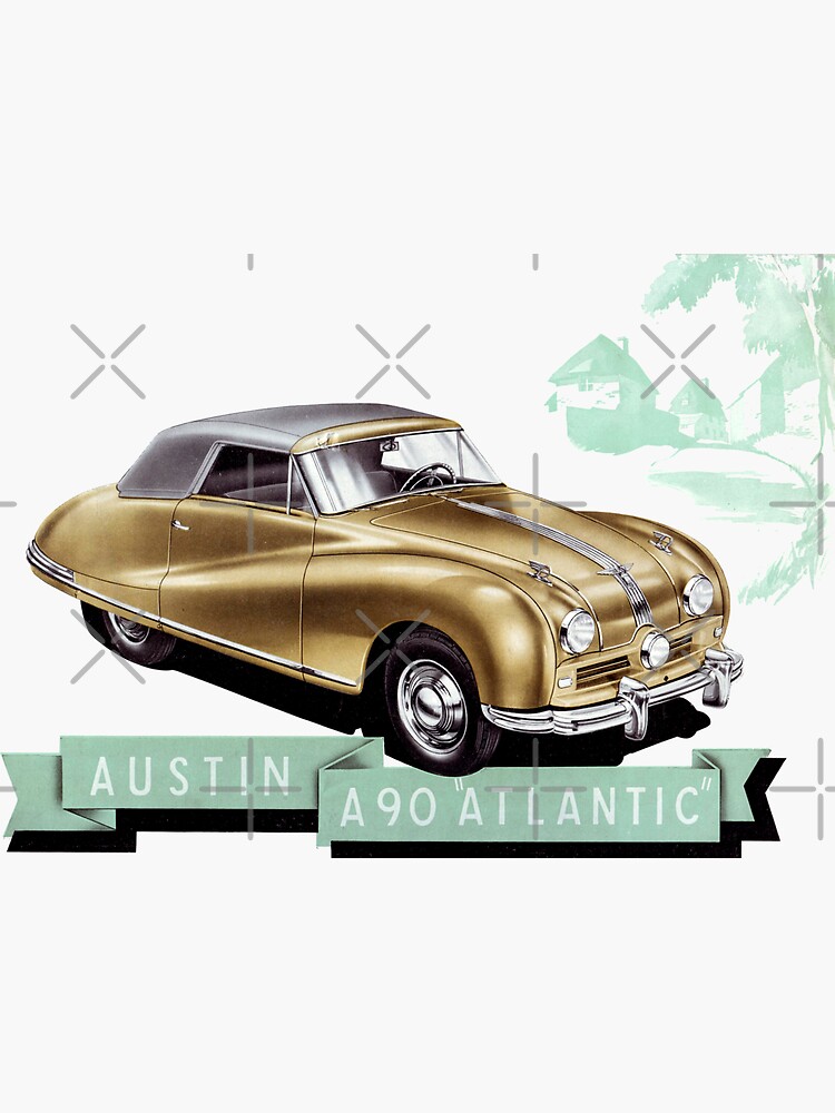 "AUSTIN A90 ATLANTIC - BROCHURE" Sticker for Sale by ThrowbackM3 ...
