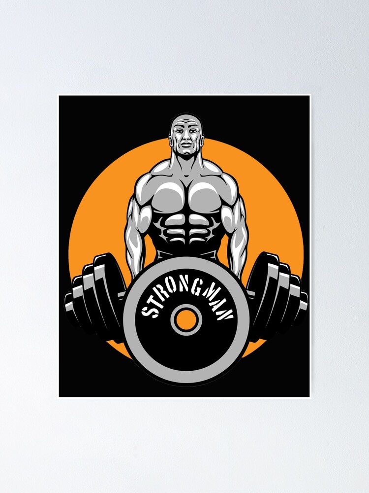 "strong man " Poster for Sale by bilaben | Redbubble