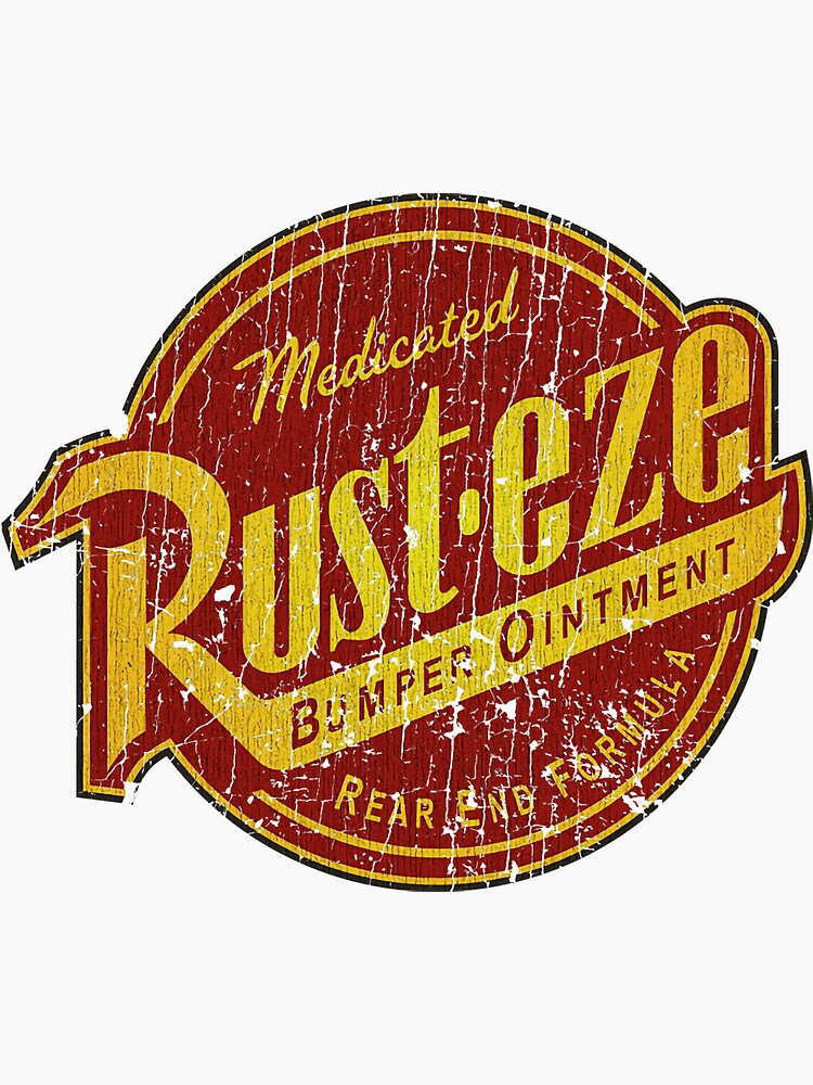 "Auto Racing Rust-eze Bumper Ointment 1990 " Sticker for Sale by ...