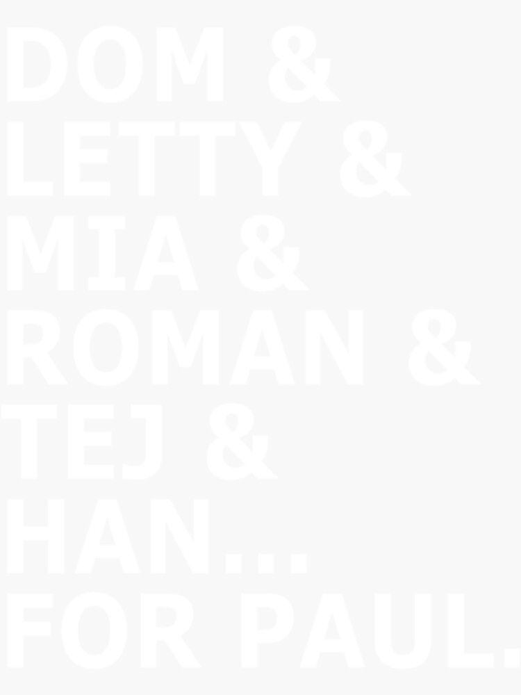 "For Paul. " Sticker for Sale by Saraelanillus | Redbubble