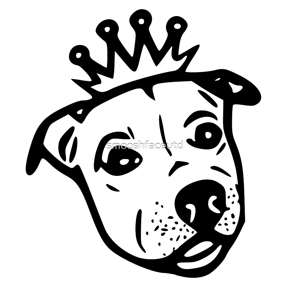 "Sweet Pitbull royalty - pitty face with crown - staffy cuteness ...