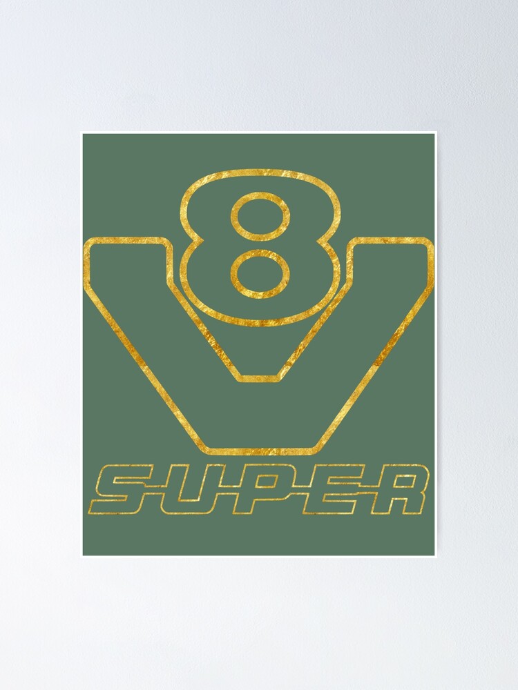 "V8 SuperTrucker Gold Outline" Poster for Sale by EdwinKoepp | Redbubble