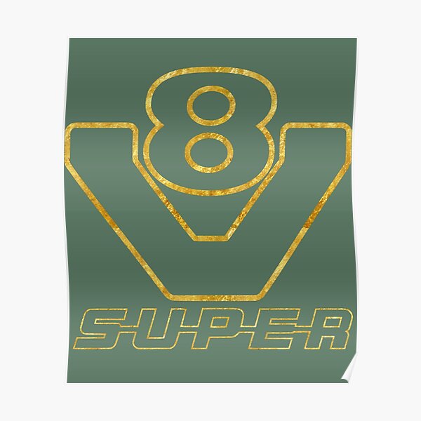"V8 SuperTrucker Gold Outline" Poster for Sale by EdwinKoepp | Redbubble