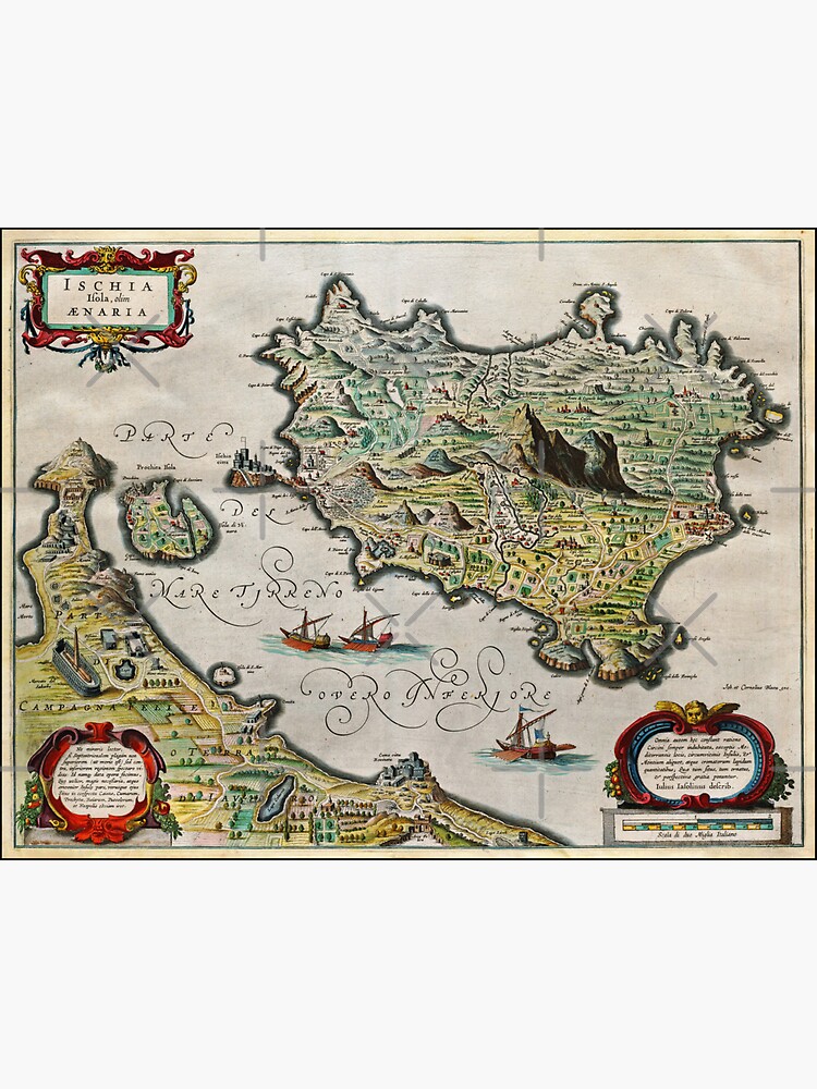 "Ischia island ancient map (HQ)" Sticker for Sale by TigerLab | Redbubble