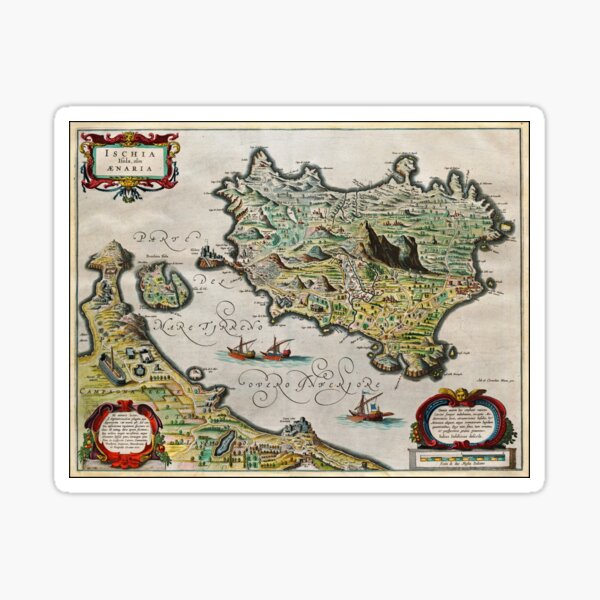 "Ischia island ancient map (HQ)" Sticker for Sale by TigerLab | Redbubble