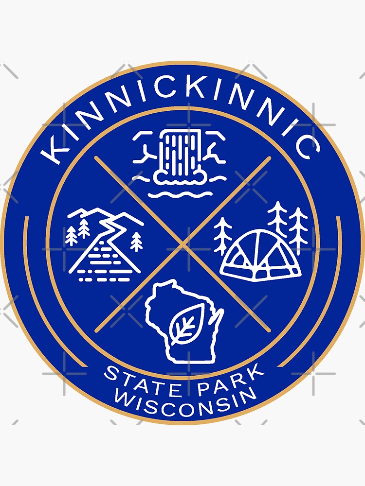"Kinnickinnic State Park Heraldic Logo" Sticker for Sale by VanyaKar ...