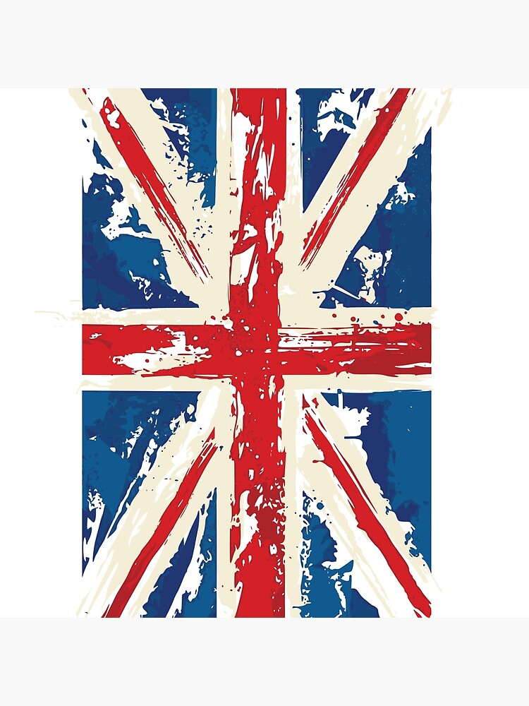 "UK Union Jack Distressed Brushed Flagge T-Shirt" Dekokissen von ...